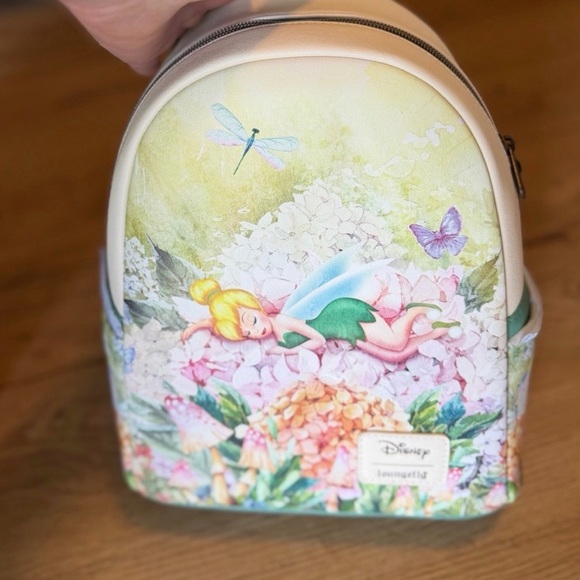 Disney | Bags | Disney Cream Floral Tinker Bell Mini Backpack | Poshmark